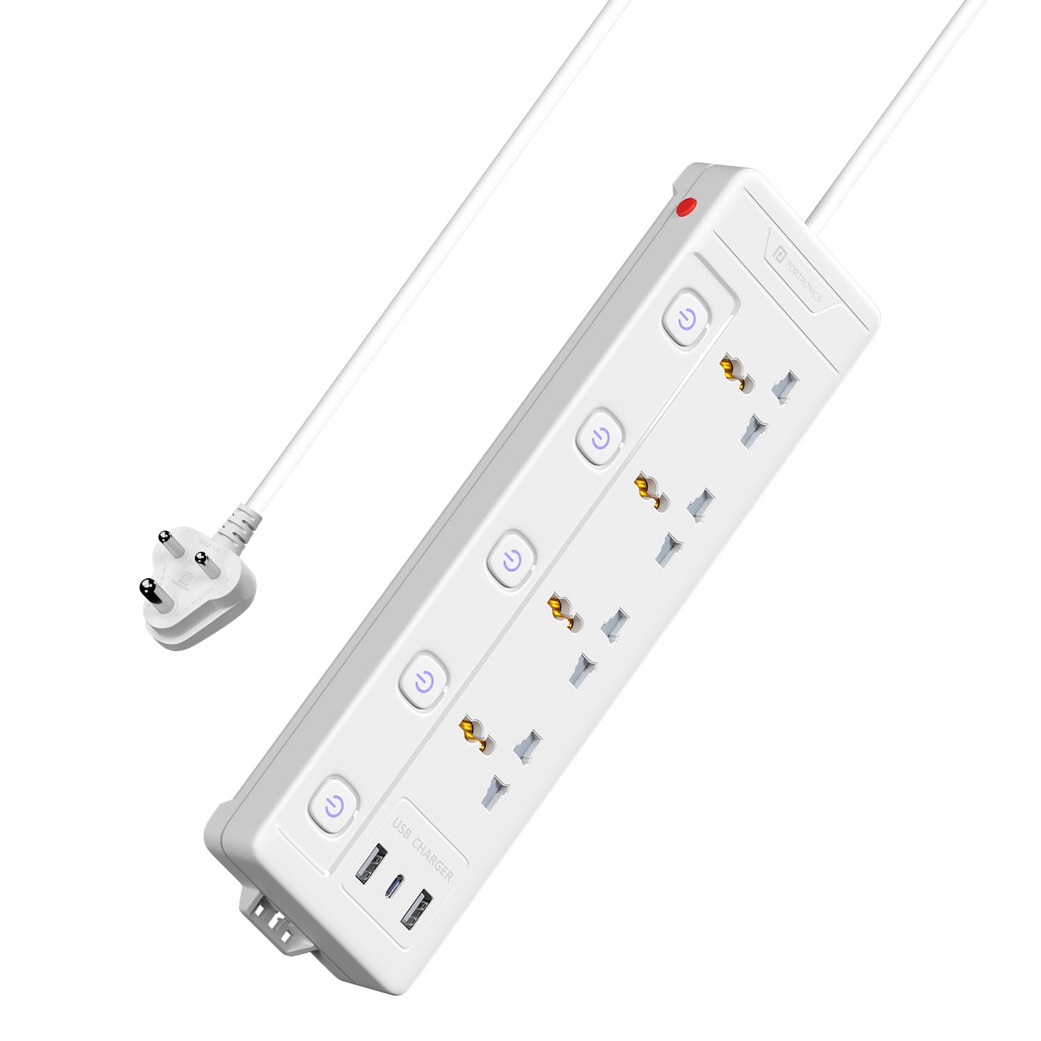 Portronics Power Plate 19 Extension Board with 4 Universal Power Socke