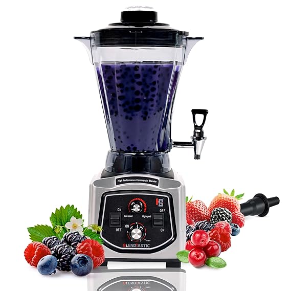 HS Blendtastic Heavy Duty Commercial Blender with Faucet, 1680W, 6.8L,