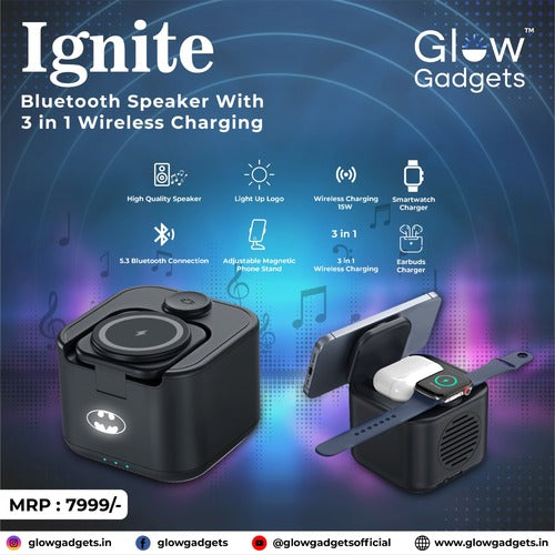 Ignite 3 in 1 Wireless Charger & Bluetooth Speaker